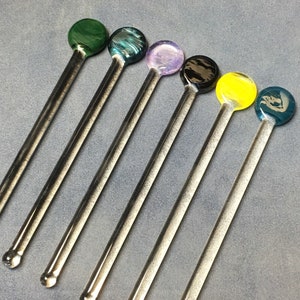 Handblown Glass Stir Sticks Customizable by Oceanbeachglass - Etsy