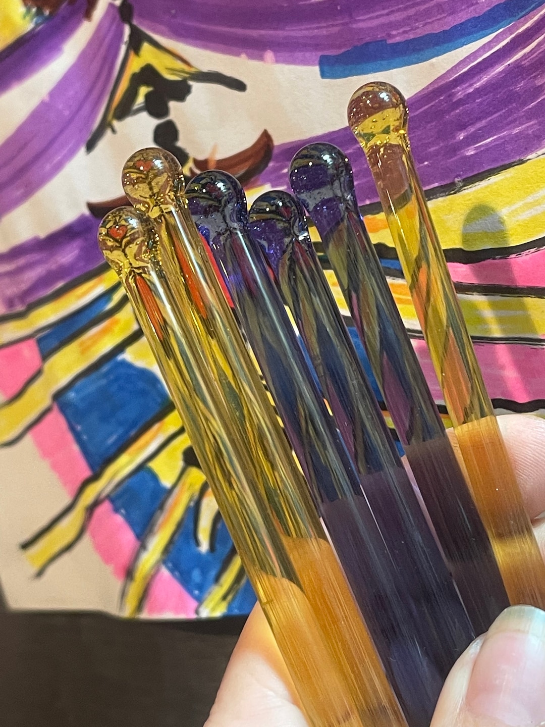 One of a Kind Ready to Ship Complimenting Colors Stir Stick - Etsy