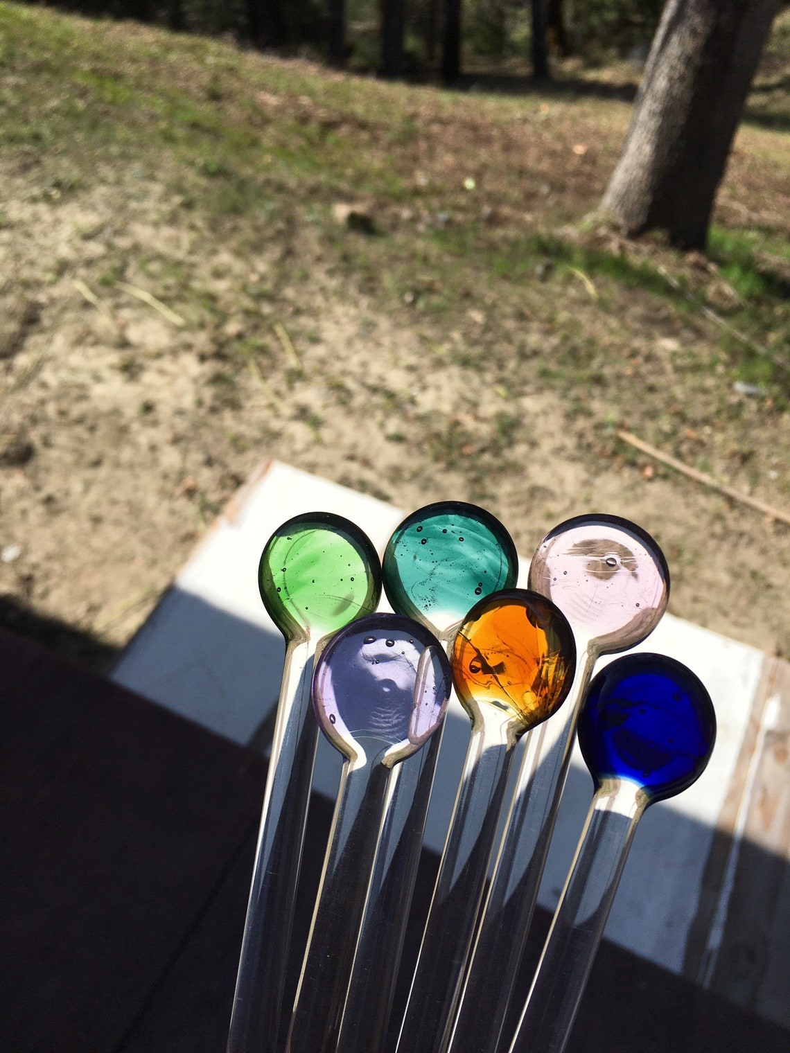 High End Glass Stir Sticks in Multicolor by Oceanbeachglass - Etsy
