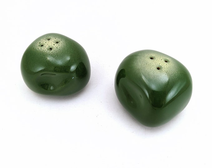 1950s TAMAC POTTERY Frosty Pine Green Salt & Pepper Mid Century Modern ...