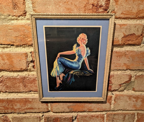 Vintage PINUP Girl print Fitz William BOYNTON Adorable 1930s original ...