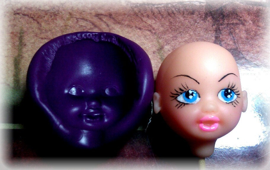 Silicone Mold, Little Girl's Face.004 - Etsy