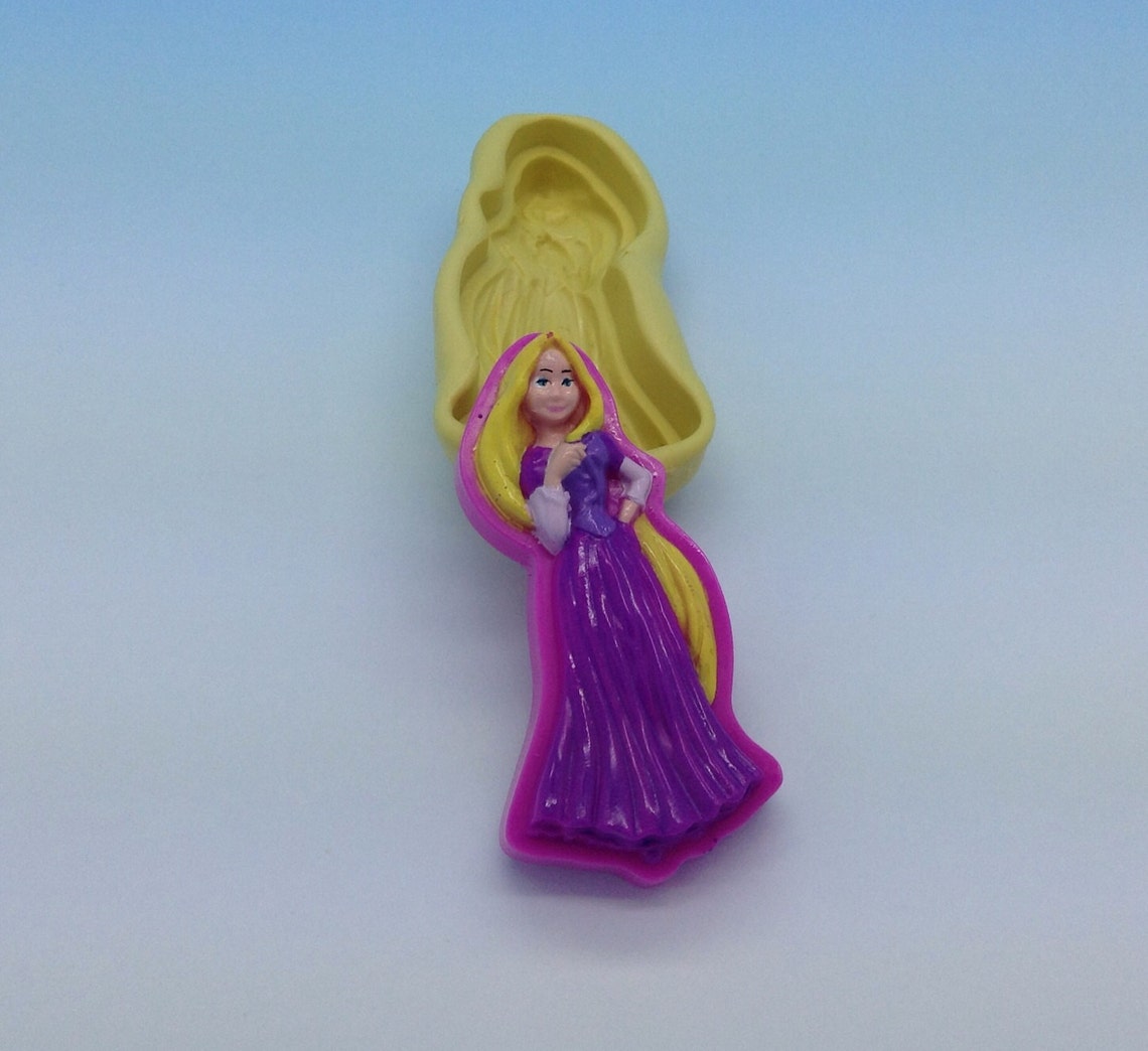 Rapunsel Disney Princess Flexible Silicone Push Mold for Polymer Clay ...