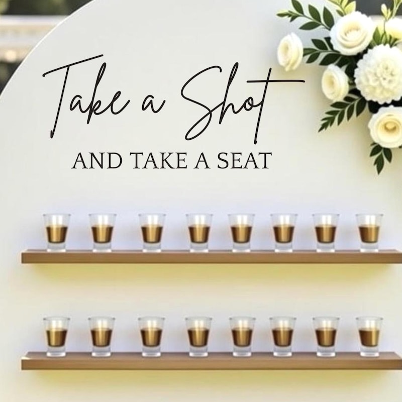 Wedding Shot Favor Sign - Etsy