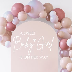 A Sweet Baby Girl is on Her Way Decal for Baby Girls Baby Shower Little ...