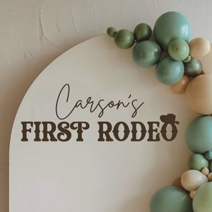 First Rodeo Decal for First Birthday Party Sign Making DIY Vinyl Decal ...