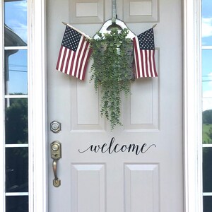 Welcome Decal for Front Door Vinyl Decal for Door Greeting Welcome ...