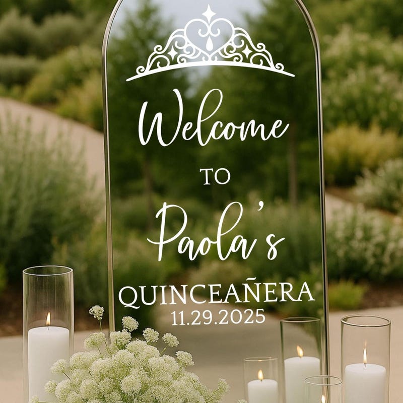 Quinceanera Vinyl Mirror - Etsy