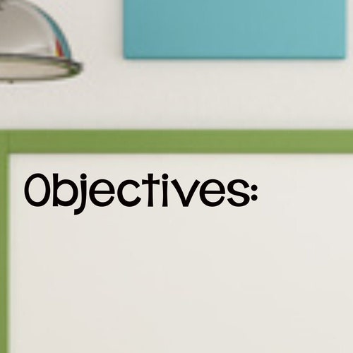 Objectives Decal Vinyl Decal School Classroom Decal Vinyl Wall - Etsy