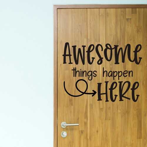 Amazing Things Happen Here Decal for Classroom Door or Wall - Etsy