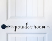 Powder Room Vinyl Decal Door Decal for Powder Room Vinyl | Etsy