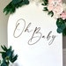 Oh Baby Decal for Baby Shower Backdrop or Sign Making Oh Baby Vinyl ...