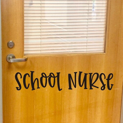 School Nurse Decal Vinyl Decal for School Clinic Door or Wall | Etsy