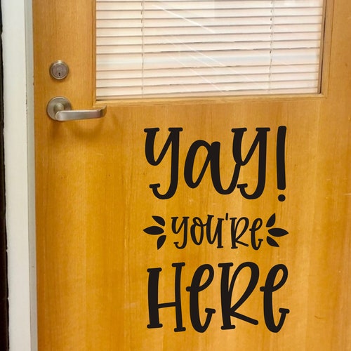 Hooray You're Here Classroom Door Wall Decal Classroom - Etsy