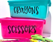 Classroom Labels Teacher Vinyl Decals for Cubby or Bin Decals | Etsy
