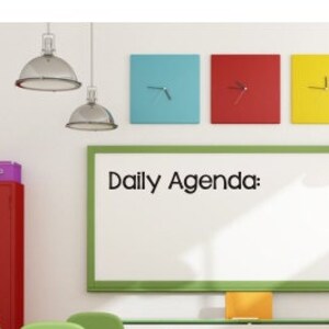 Daily Agenda Decal Vinyl Decal Classroom Decal Whiteboard Decal Agenda ...