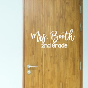 Teacher Name Decal Christmas Gift for Teacher Vinyl Decal for Classroom ...