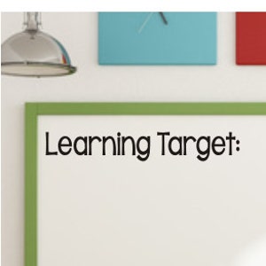Learning Target Decal Classroom Vinyl Classroom Decor Teacher | Etsy