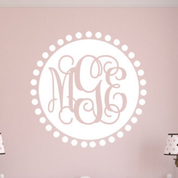 Monogram Wall Decal - Etsy