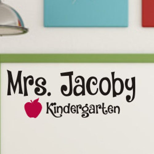 Personalized Teacher Classroom Door Vinyl Wall Decal School - Etsy