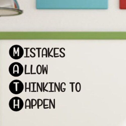 MATH Mistakes Allow Thinking to Happen/gift for Math - Etsy