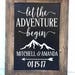 Adventure Wedding Decal Vinyl Wedding Decor Rustic Adventure Themed ...