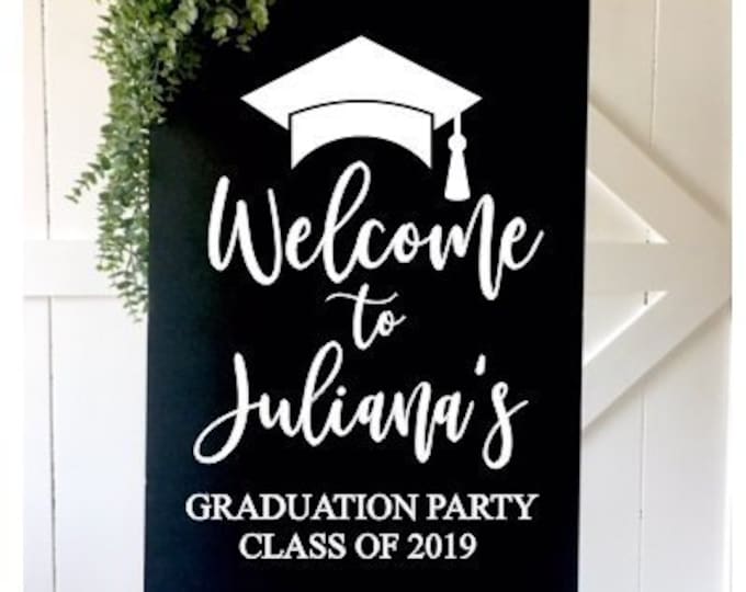 Graduation Party Decal for Sign Graduation Decal for Mirror or | Etsy