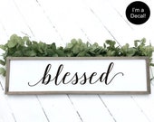 Blessed Vinyl Decal Rustic Farmhouse Wall Decor Decal for Wall | Etsy