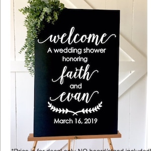 Wedding Shower Decal Couples Wedding Shower Sign Personalized Couples ...