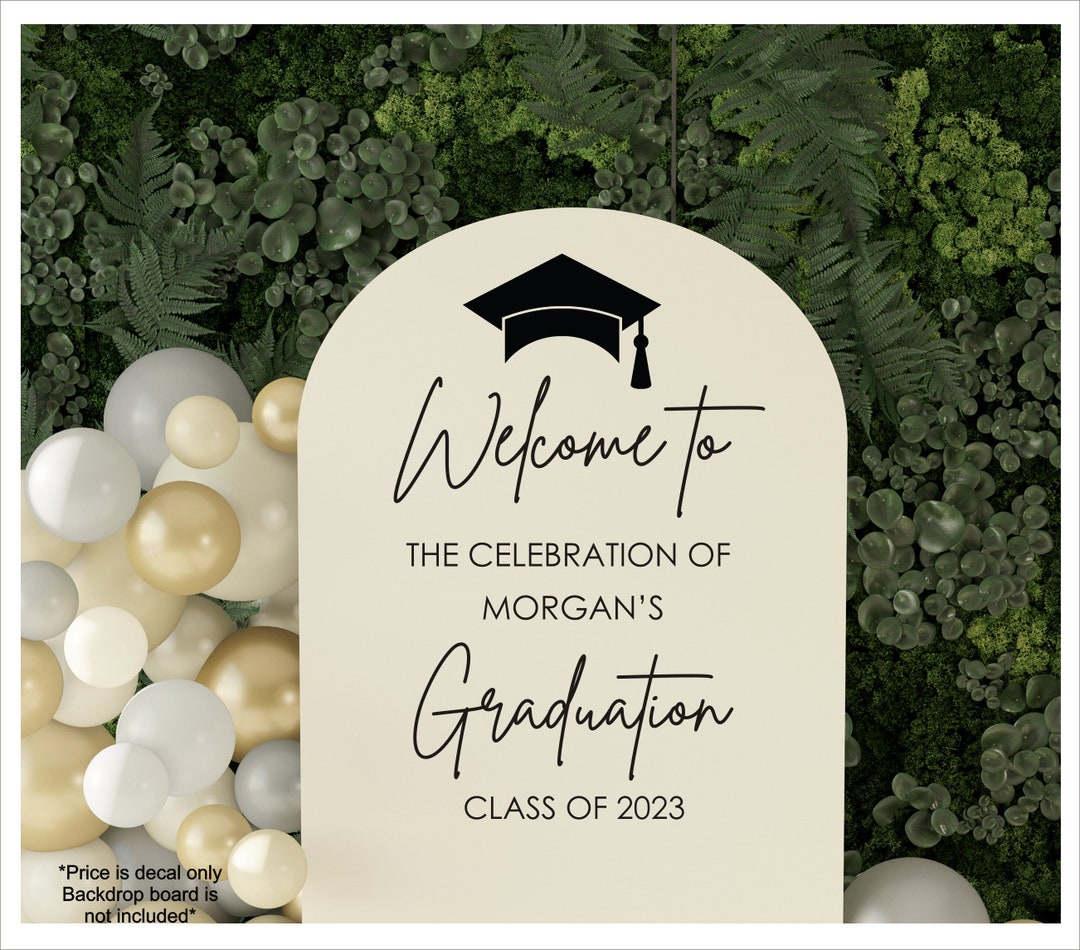 Graduation Party Decal for Sign Welcome Graduation Celebration Vinyl ...