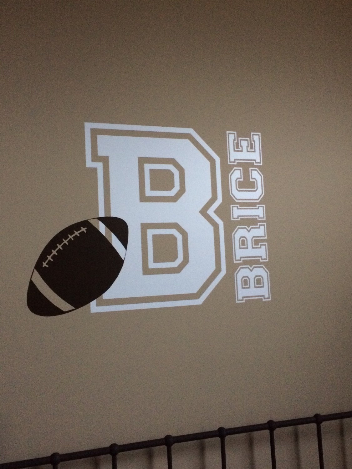 Varsity Letter Monogram Football Decal Vinyl Wall Decal Sports - Etsy