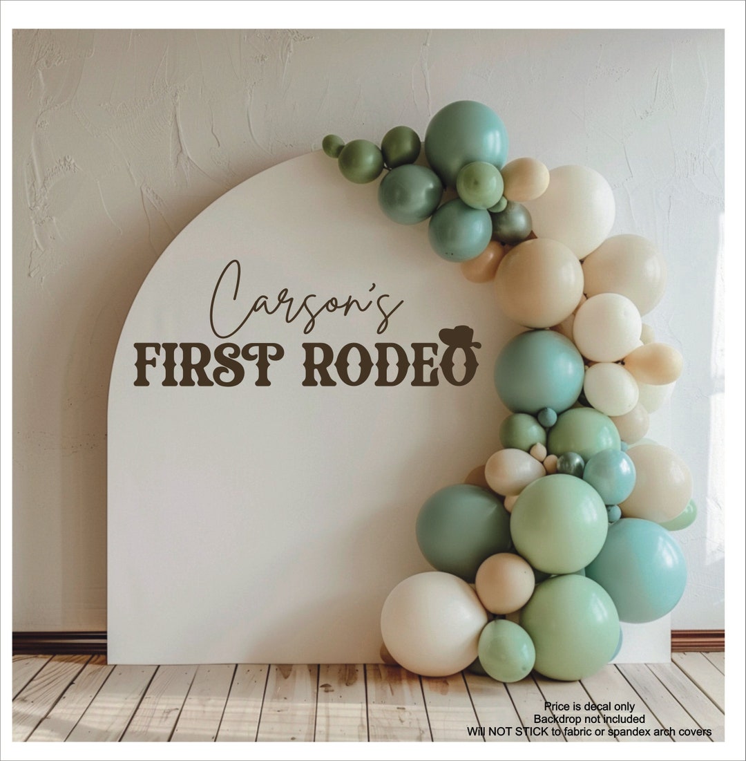 First Rodeo Decal for First Birthday Party Sign Making DIY Vinyl Decal ...