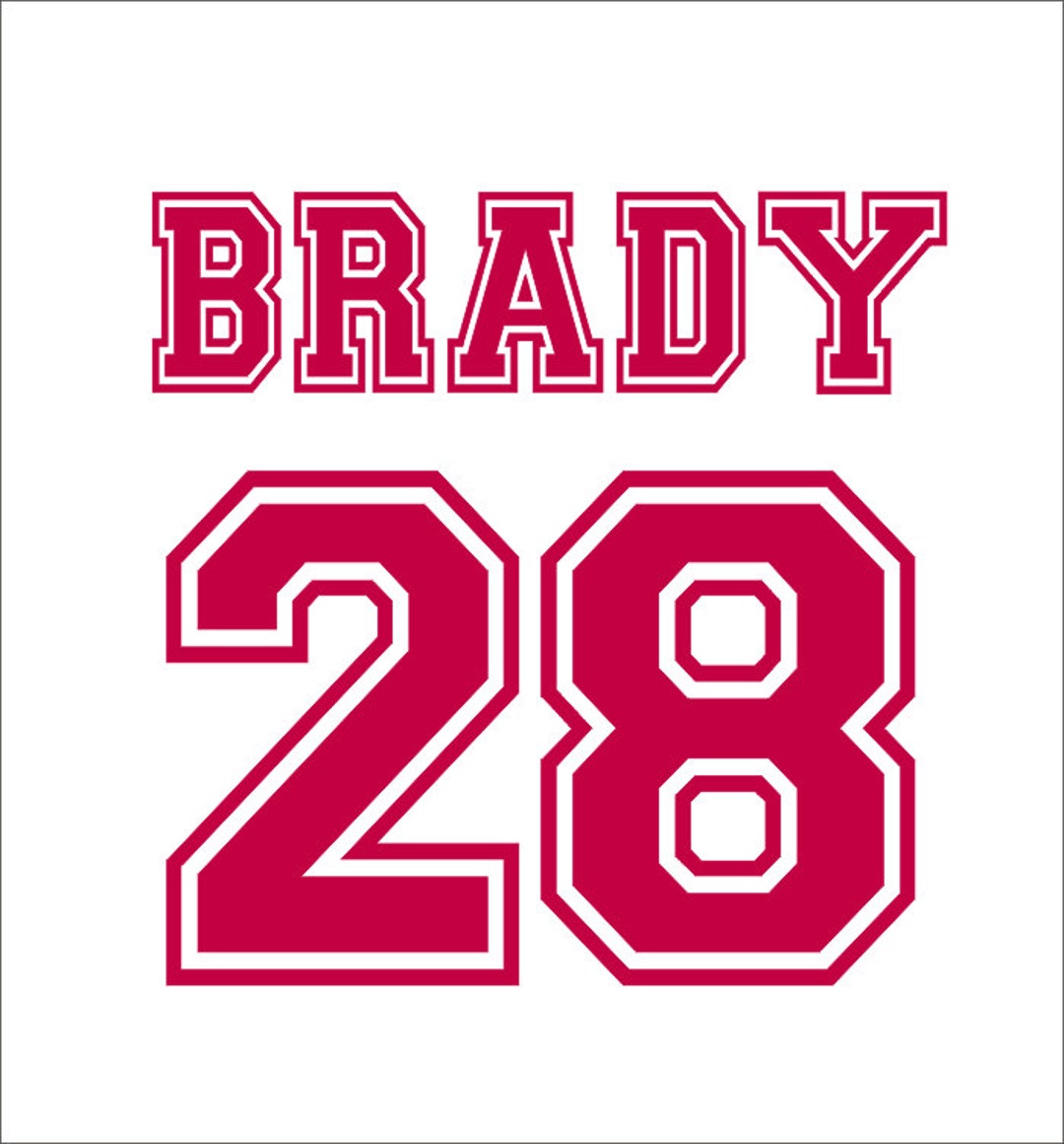 Varsity Letter Name and Number Vinyl Wall Decal Sports Boy Nursery ...