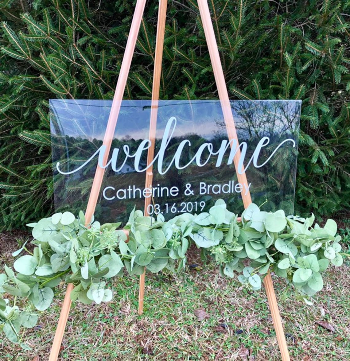 Wedding Decal Welcome Wedding Sign Vinyl Decal for Wedding - Etsy