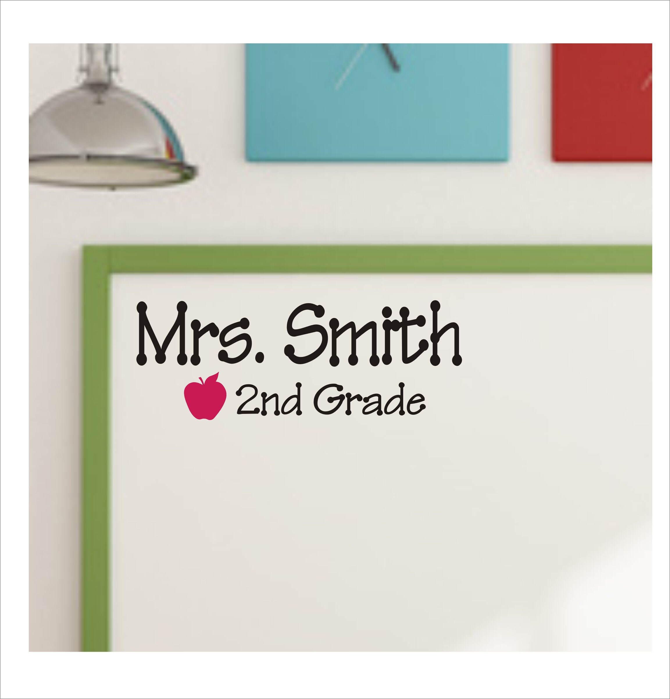 Home Décor Classroom Decal School Wall Decor Teacher Name and Grade ...
