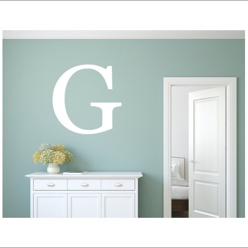 Initial Wall Decal Personalized Monogram Decal Wall Decal - Etsy