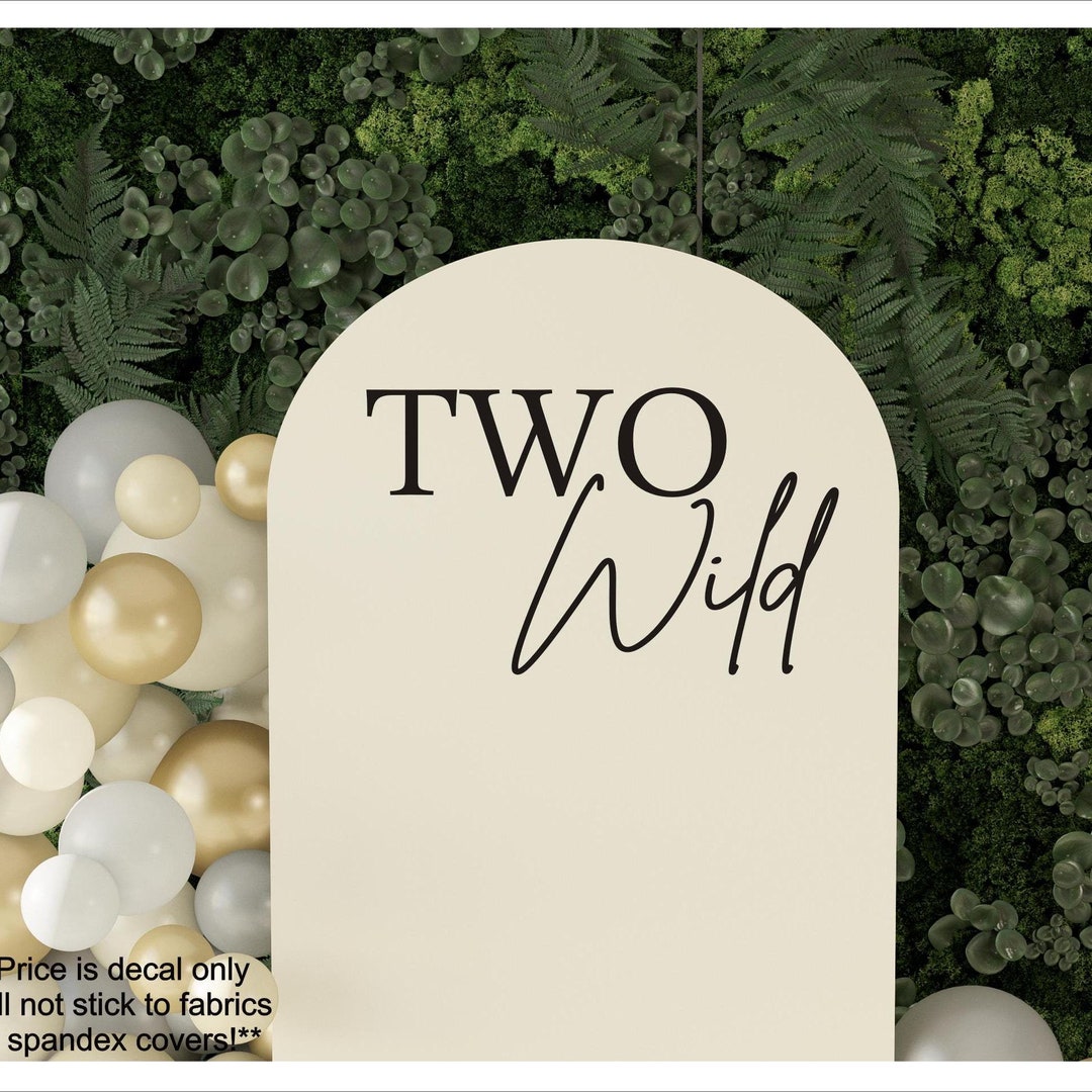 Two Wild Decal for 2nd Birthday Backdrop Two Wild Vinyl Decal for ...