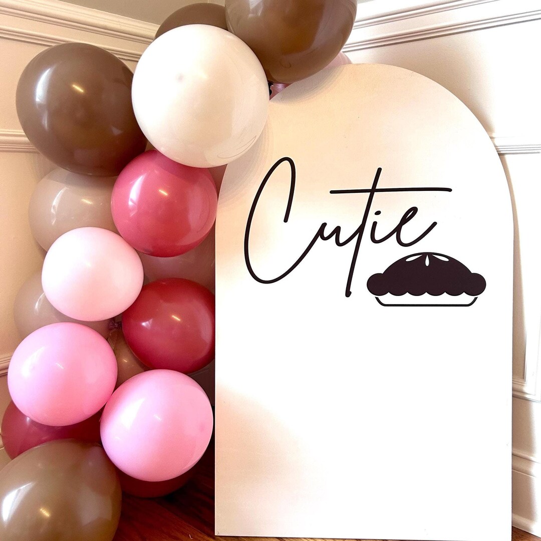 Cutie Pie Decal for Backdrop Arch Sign Baby Shower or Birthday Vinyl ...