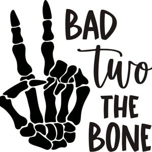 Bad Two the Bone Decal for 2nd Birthday Party Sign or Backdrop Arch ...