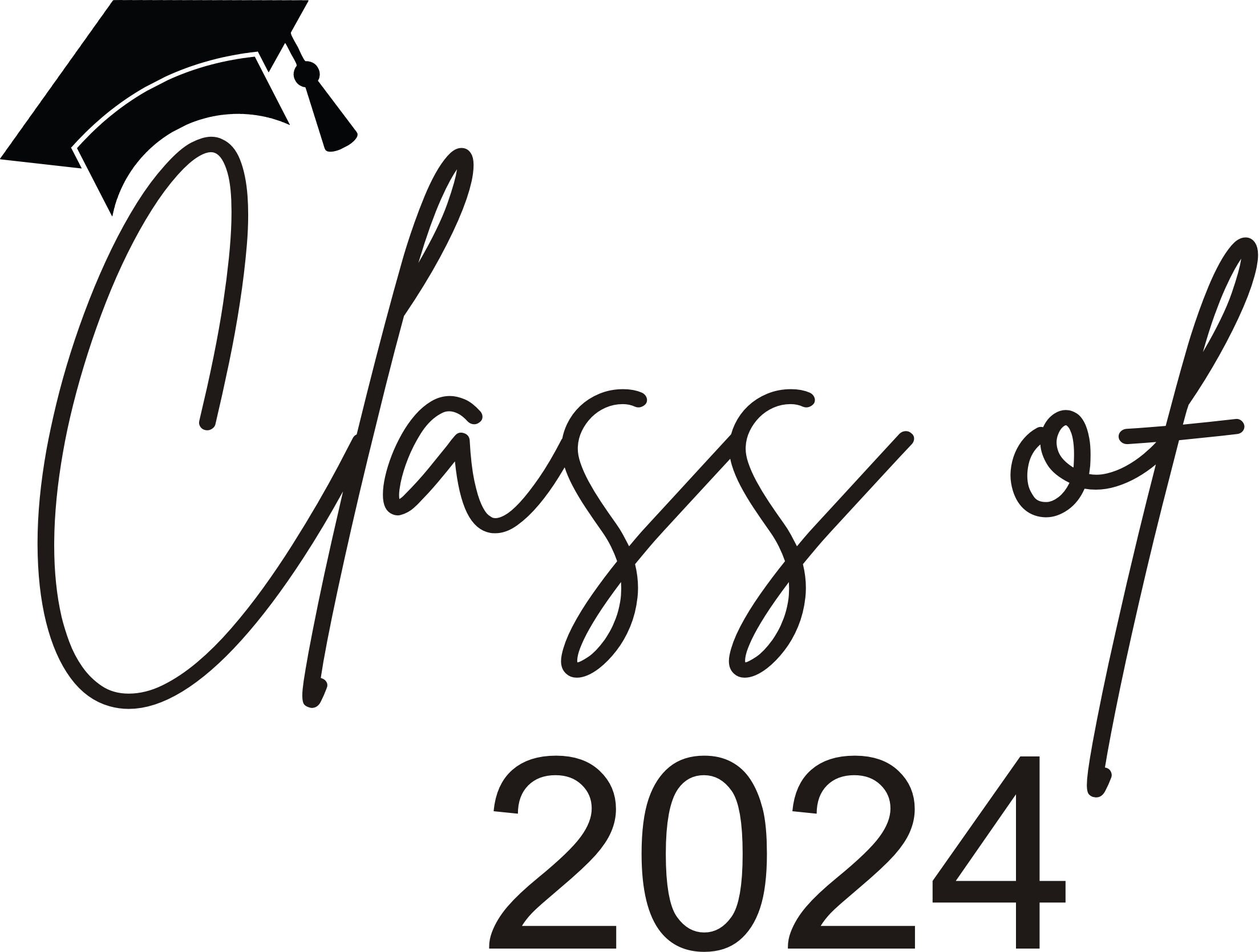 Class of 2024 Decal for Balloon Arch Sign Graduation Decal for Sign ...