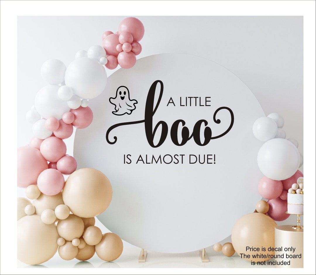 A Little Boo is Almost Due Decal for Baby Shower Party Halloween Vinyl ...