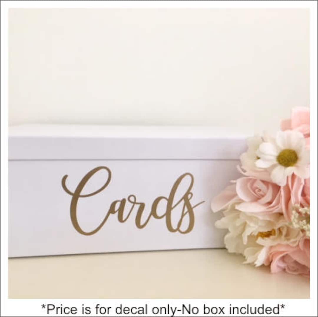 Cards Decal Wedding Decor Table Decor Cards Box Rose Gold Rustic ...