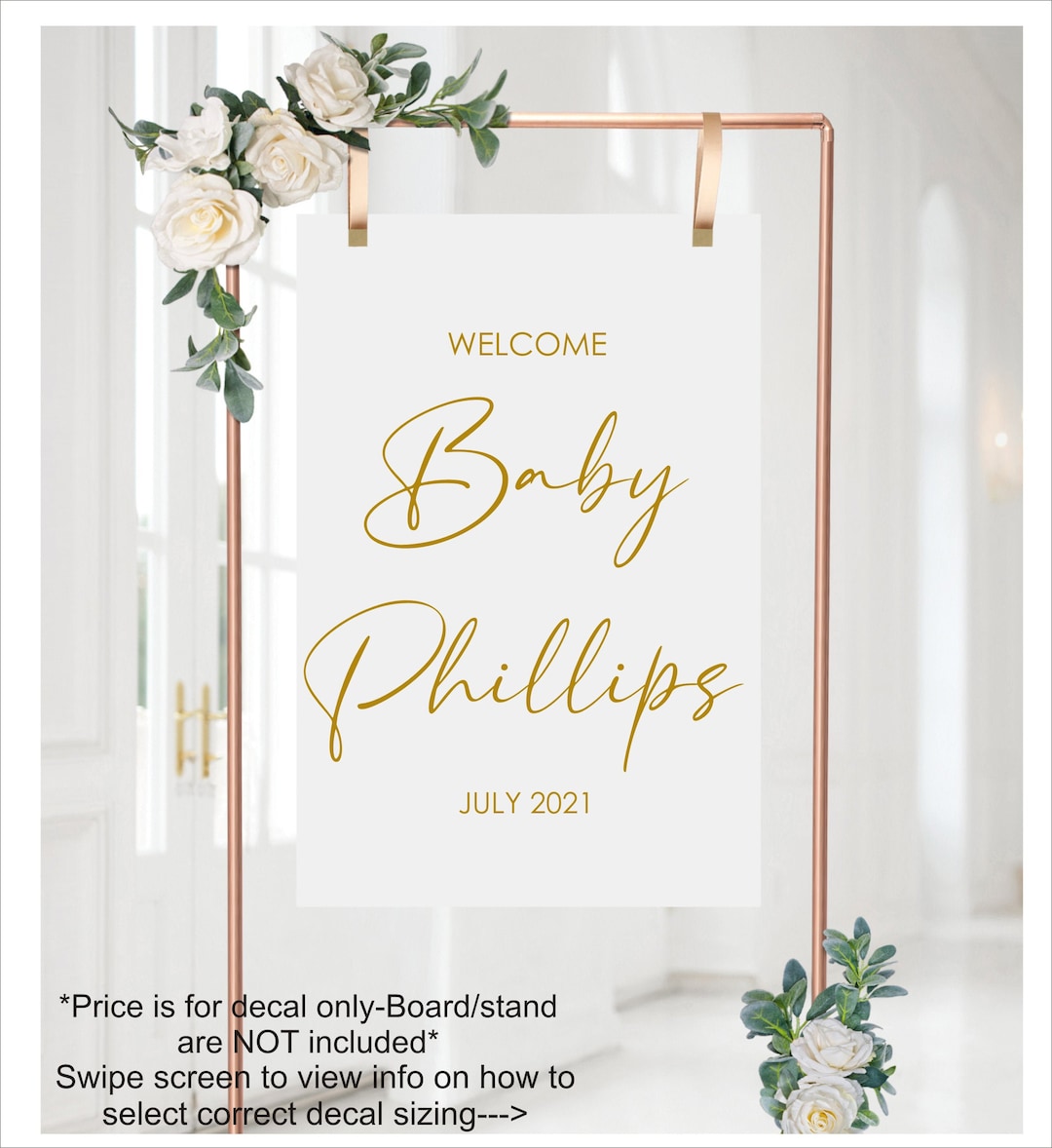 Welcome Baby Decal for Sign Making Vinyl Decal for Baby Shower Mirror ...
