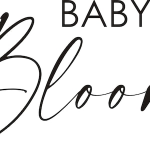 Baby in Bloom Decal for Baby Shower Sign - Etsy