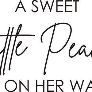 A Sweet Little Peach is on Her Way Decal for Balloon Arch Sign Baby ...