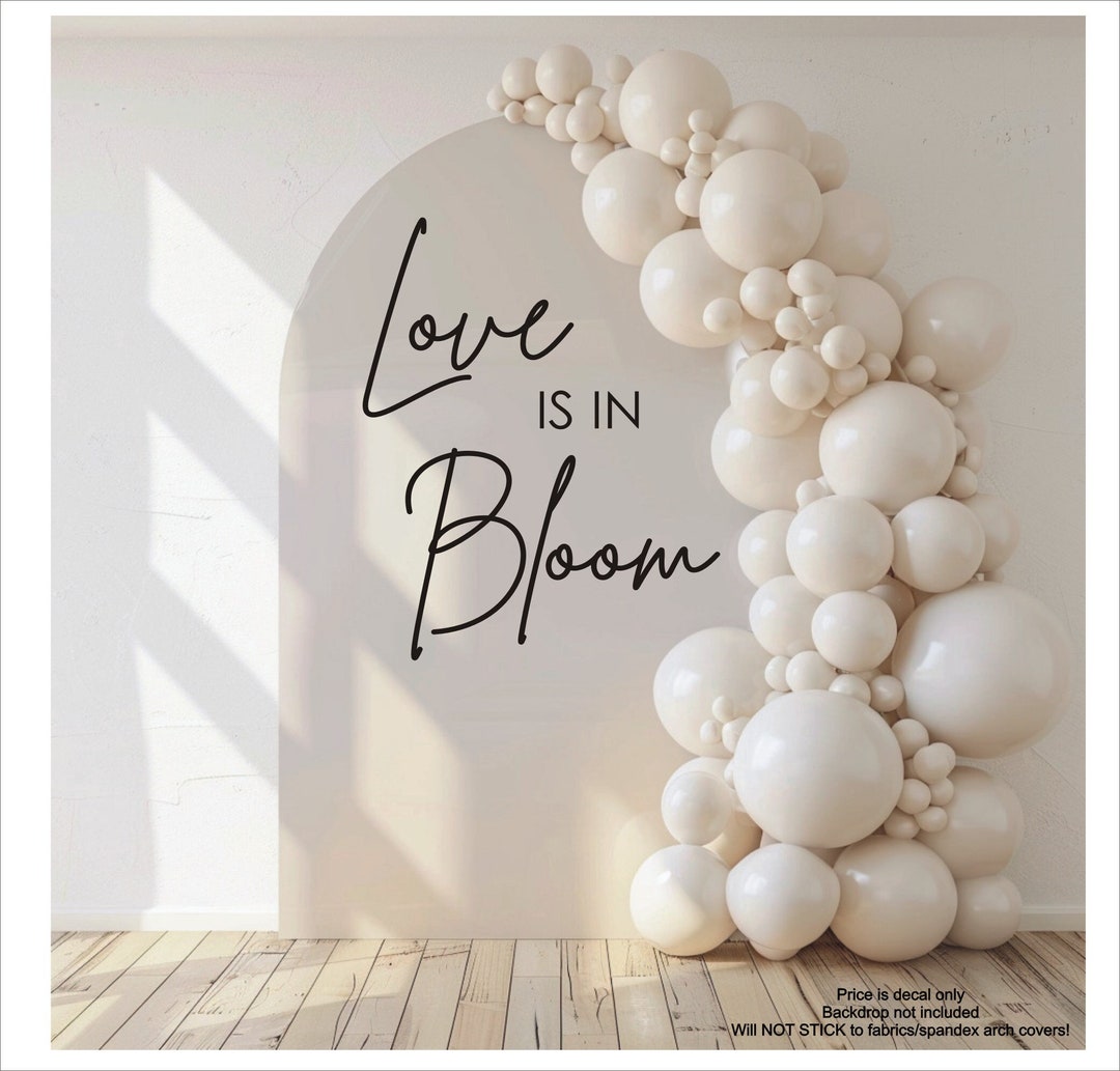 Love is in Bloom Decal for Bridal Shower or Engagement Party Sign ...