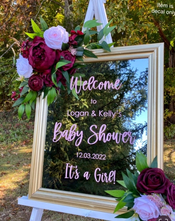 Baby Shower Decal for Mirror or Sign Baby Shower Plexiglass - Etsy
