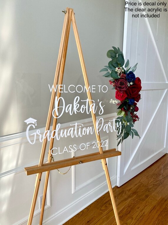 Graduation Party Decal for Mirror or Chalkboard Welcome | Etsy
