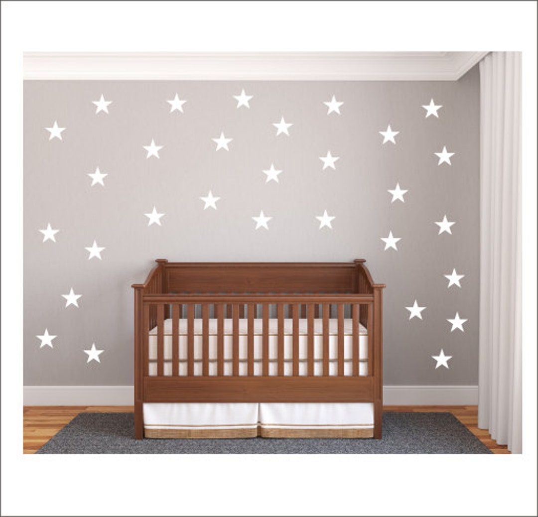 Star Wall Decals Vinyl Star Decals Nursery Bedroom Set of Star Decals ...