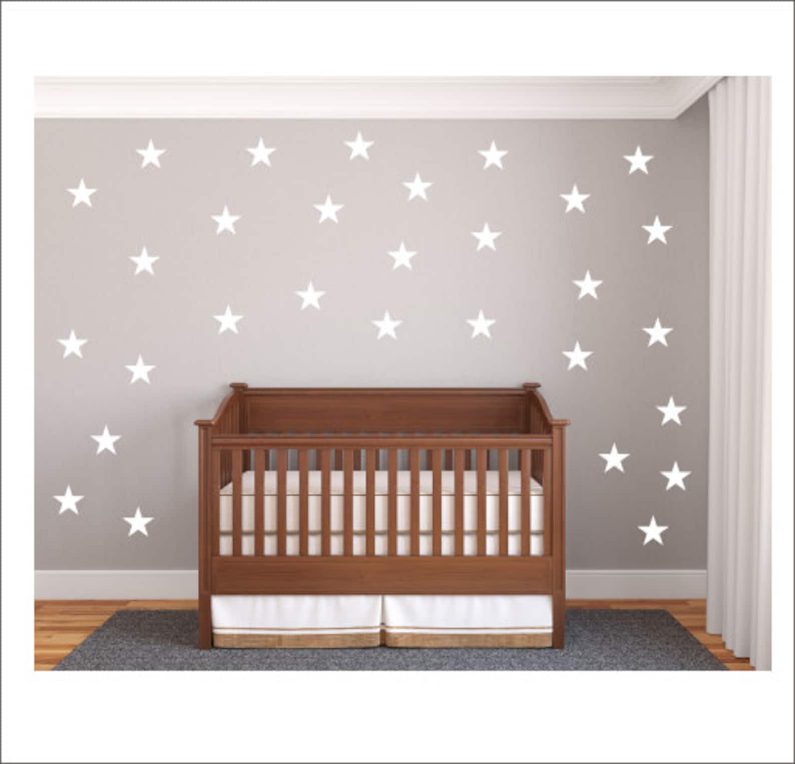Star Wall Decals Vinyl Star Decals Nursery Bedroom Set of Star | Etsy